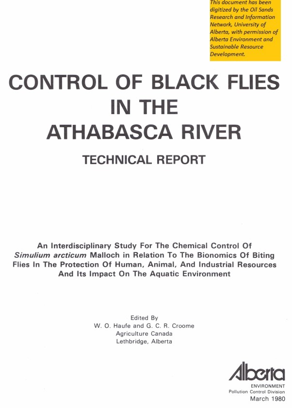Control of Black Flies in the Athabasca River: Technical Document ...