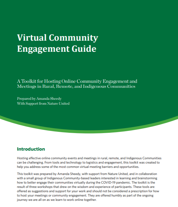 Virtual Community Engagement Guide | Canadian Conservation and Land ...