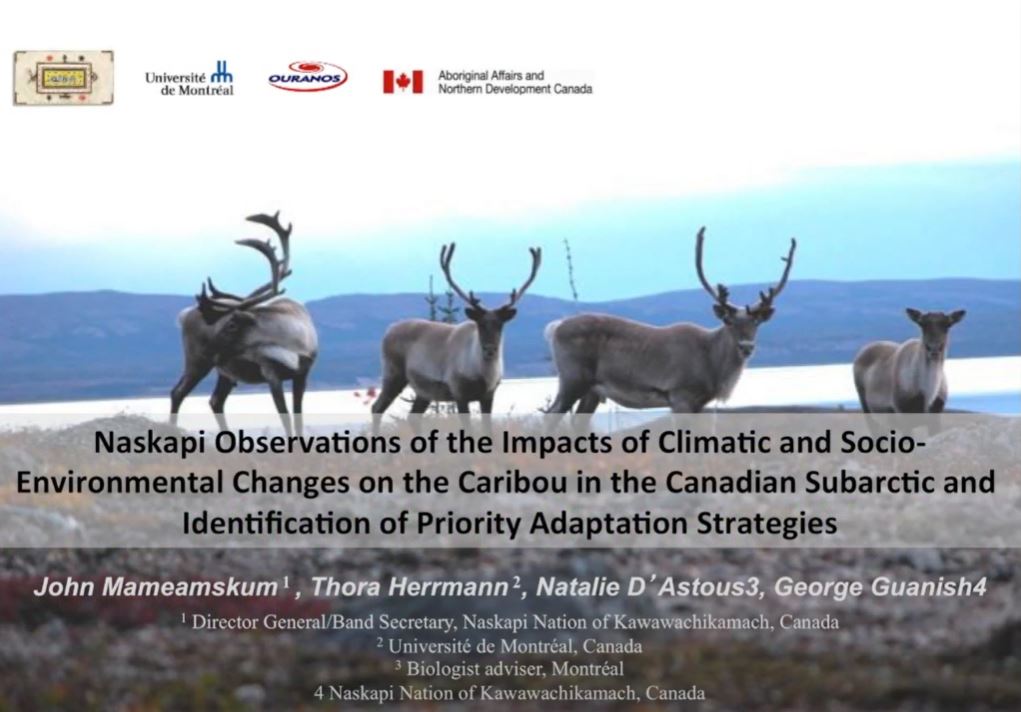 Video: Naskapi Observations of the Impacts of Climatic and Socio ...