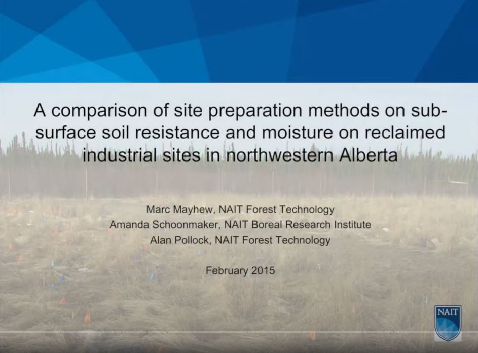 Video - A Comparison of Site Preparation Methods on Sub-surface Soil ...