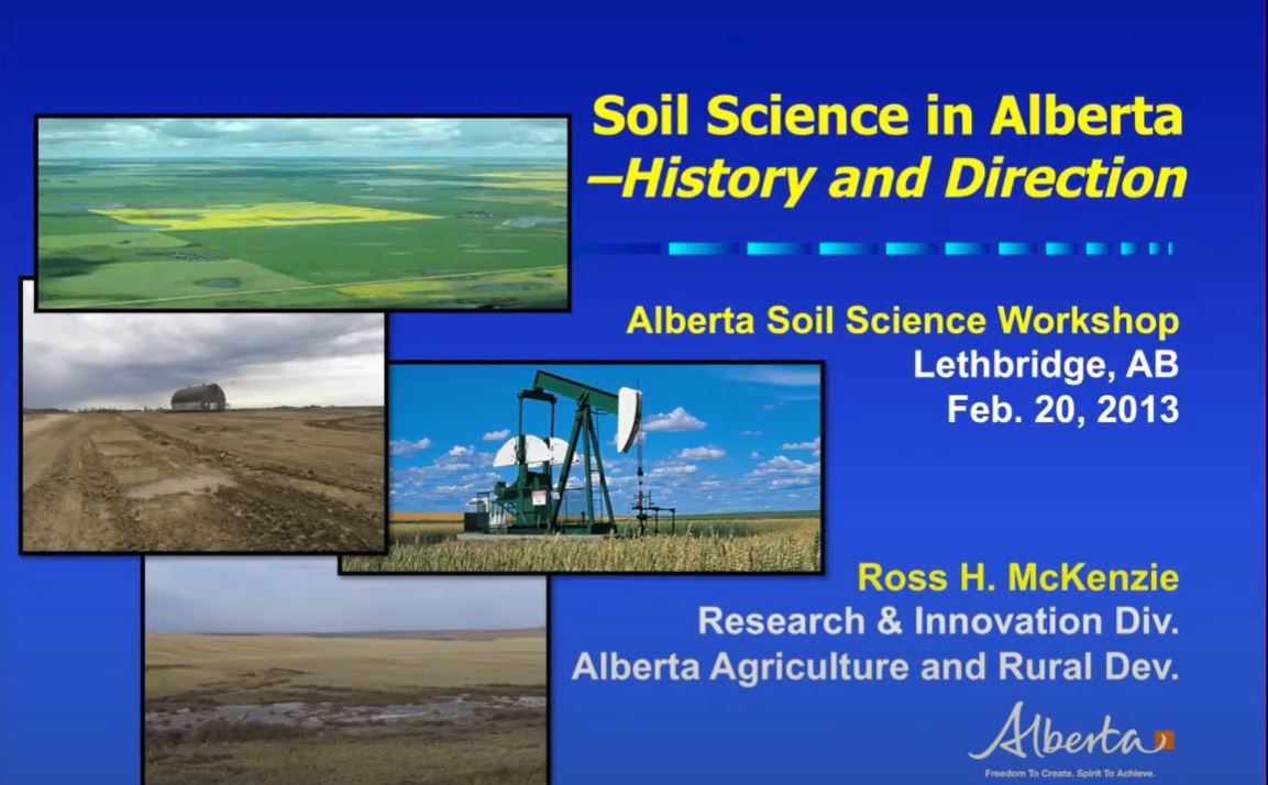 Video - Soil Science in Alberta: History & Direction | Canadian ...