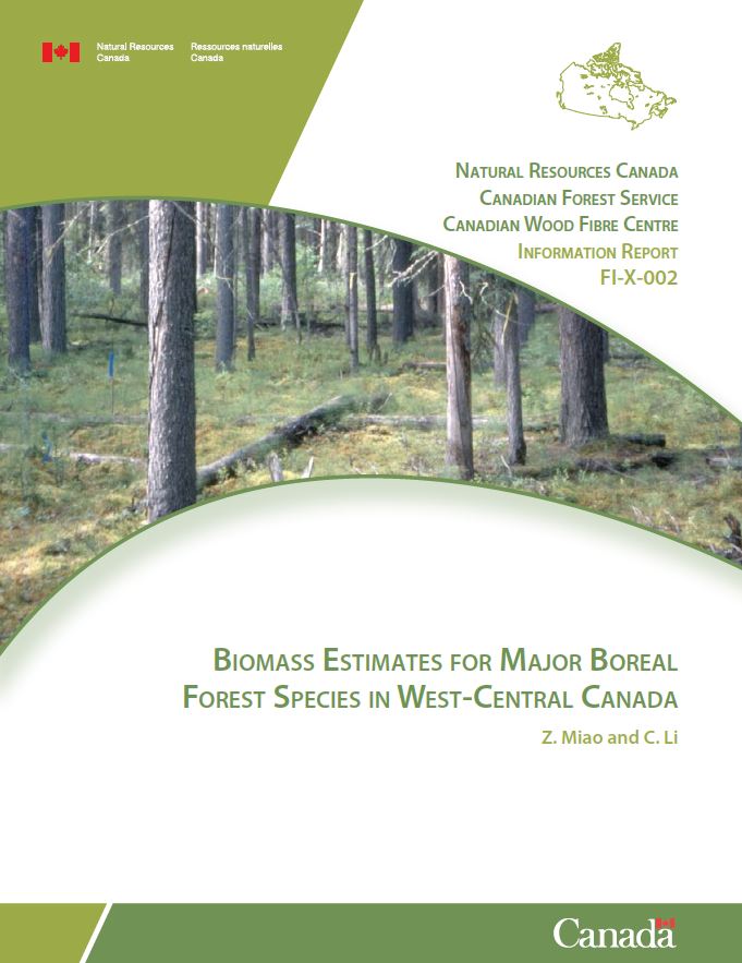Biomass Estimates for Major Boreal Forest Species in West-Central ...