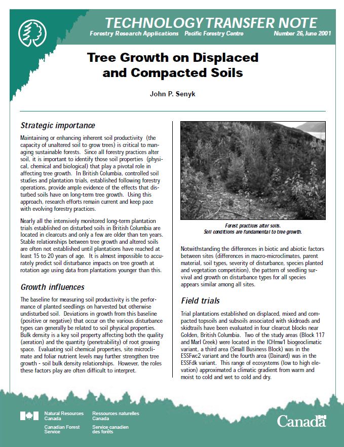 Tree Growth on Displaced and Compacted Soils | Canadian Conservation ...