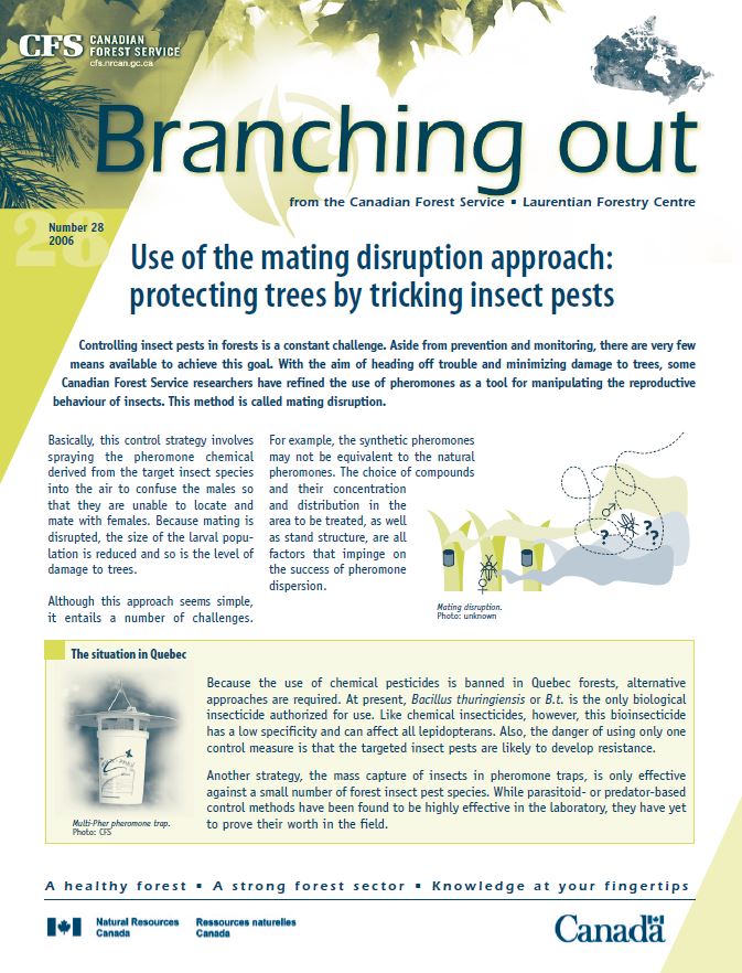 Use of the Mating Disruption Approach: Protecting Trees by Tricking ...