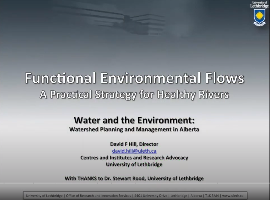 Video - Functional Environmental Flows: A Practical Strategy for ...