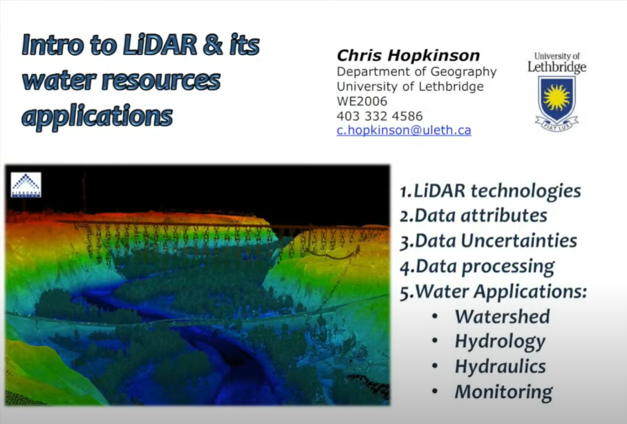 Video - LiDAR & Water Resources Applications | Canadian Conservation ...