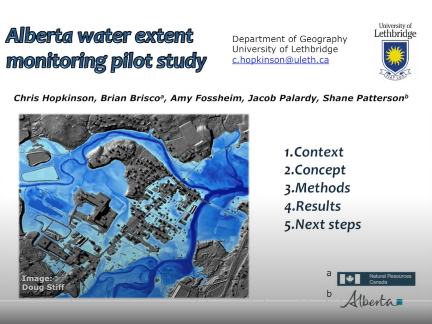 Video - Alberta Water Extent Monitoring Pilot Study | Canadian ...
