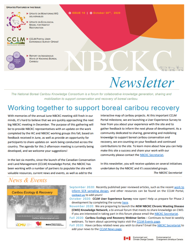 NBCKC Newsletter #10 - October 2020 (English) | Canadian Conservation ...