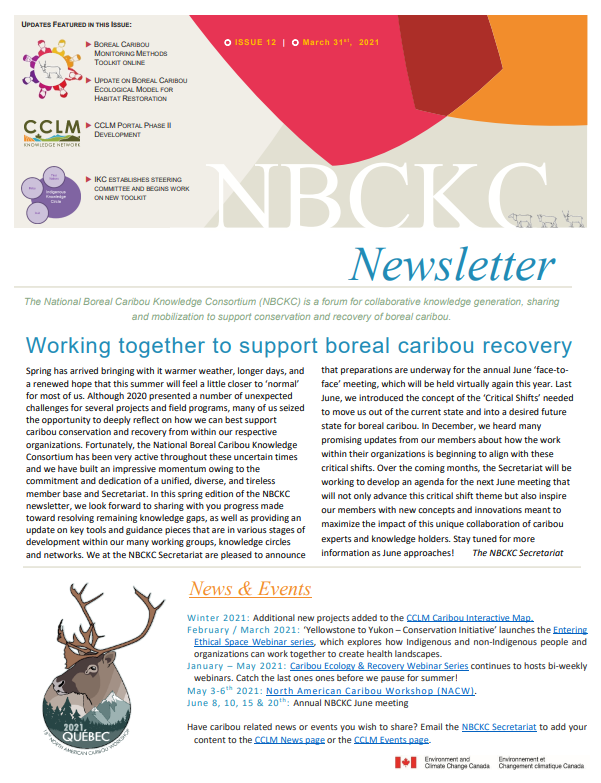 NBCKC Newsletter #12 - March 2021 (English) | Canadian Conservation and ...
