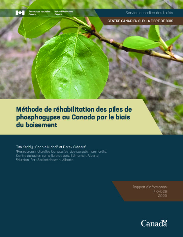 Méthode de réhabilitation des piles de phosphogypse au Canada par le ...