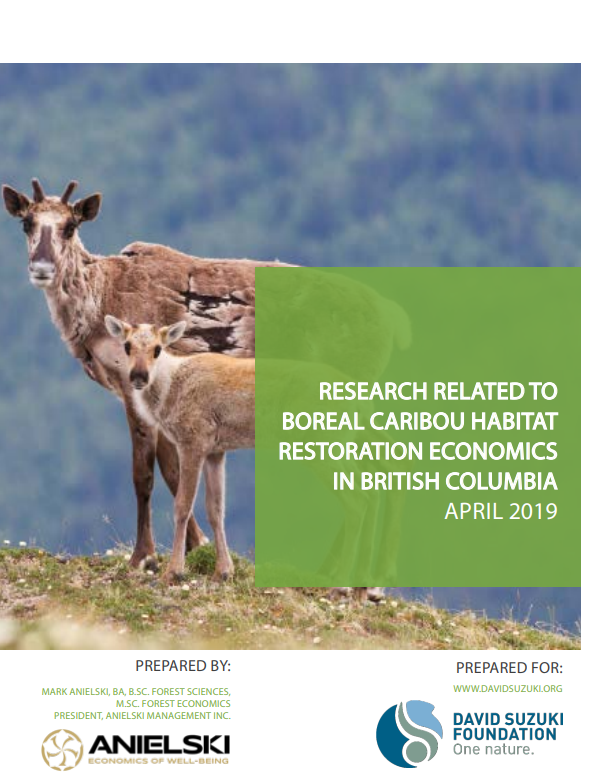 Research Related to Boreal Caribou Habitat Restoration Economics in ...