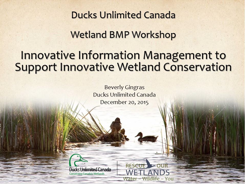 Video - Innovative Information Management to Support Wetland ...