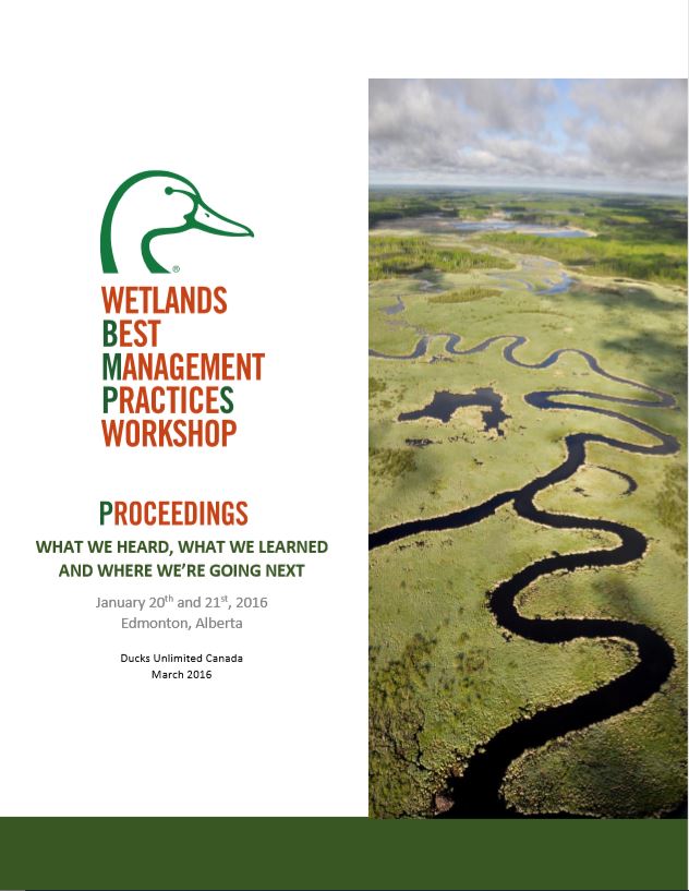 Wetland Best Management Practices Workshop Proceedings | Canadian ...